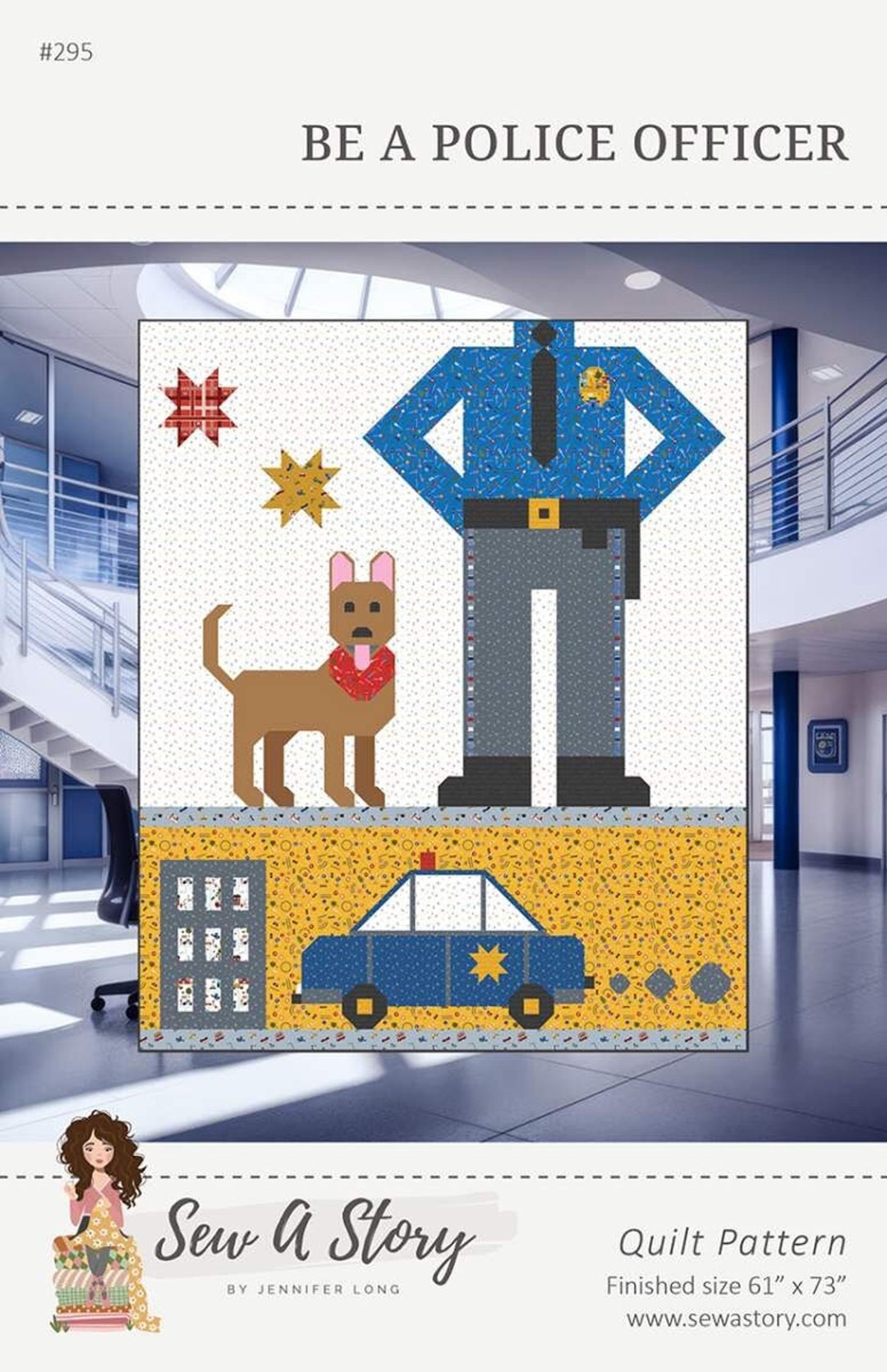 Be a Police Officer Quilt Pattern by Jennifer Long for Riley Blake ...