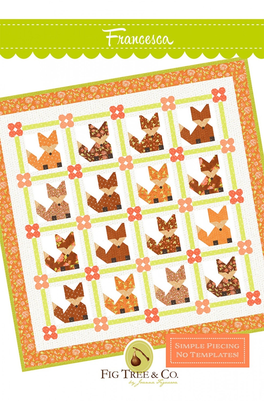 Francesca Fox Quilt Pattern by Joanna Figueroa of Fig Tree Quilts - FTQ1851 - Printed Paper ...