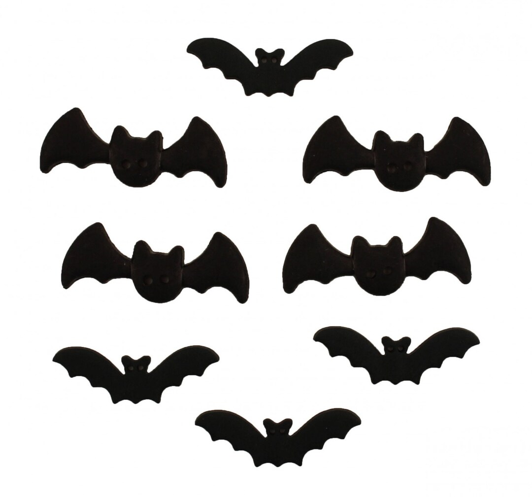 Gone Batty Halloween Button Pack - 8 Pc Button Pack From Buttons Galore ...