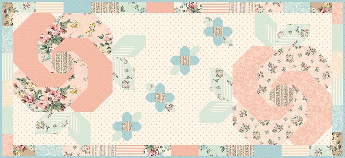 Rose & Violet's Bouquet Des Fleurs Poeme Script Writing Poetry Cotton ...