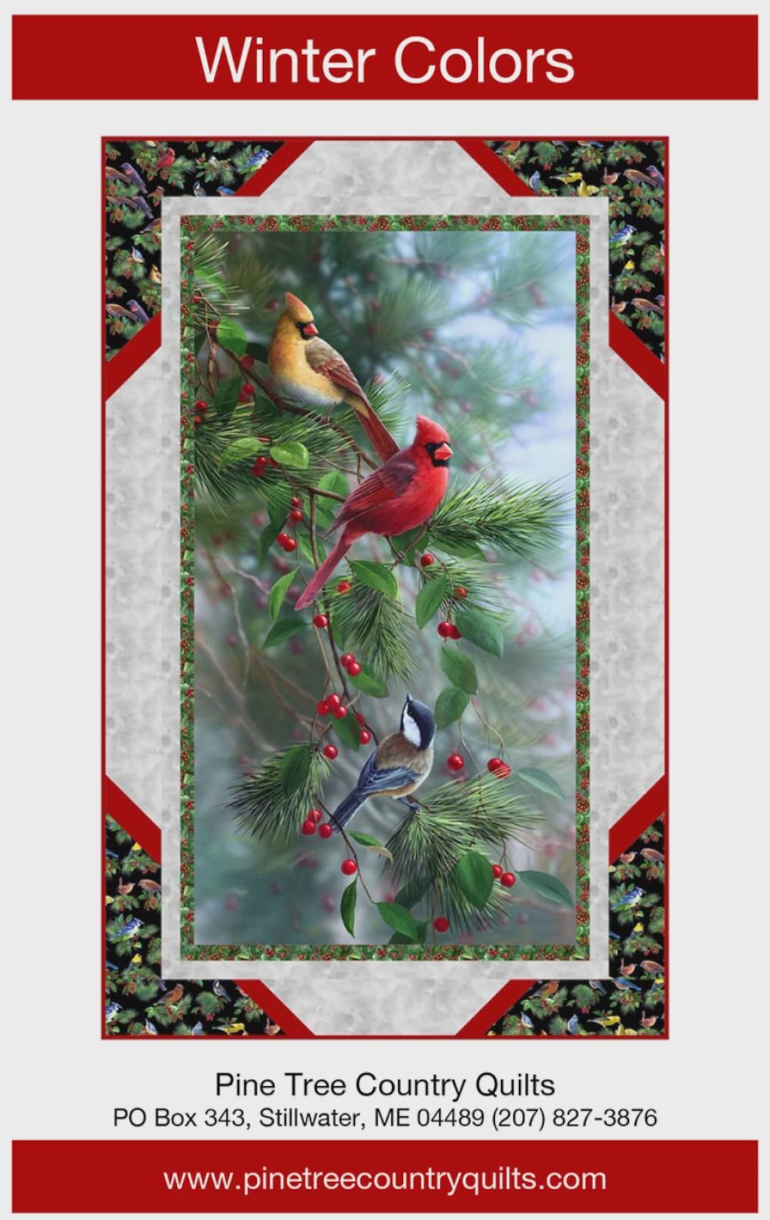 QUILT KIT Winter Colors - Includes Fabric and Pattern to Make 30"x48 ...