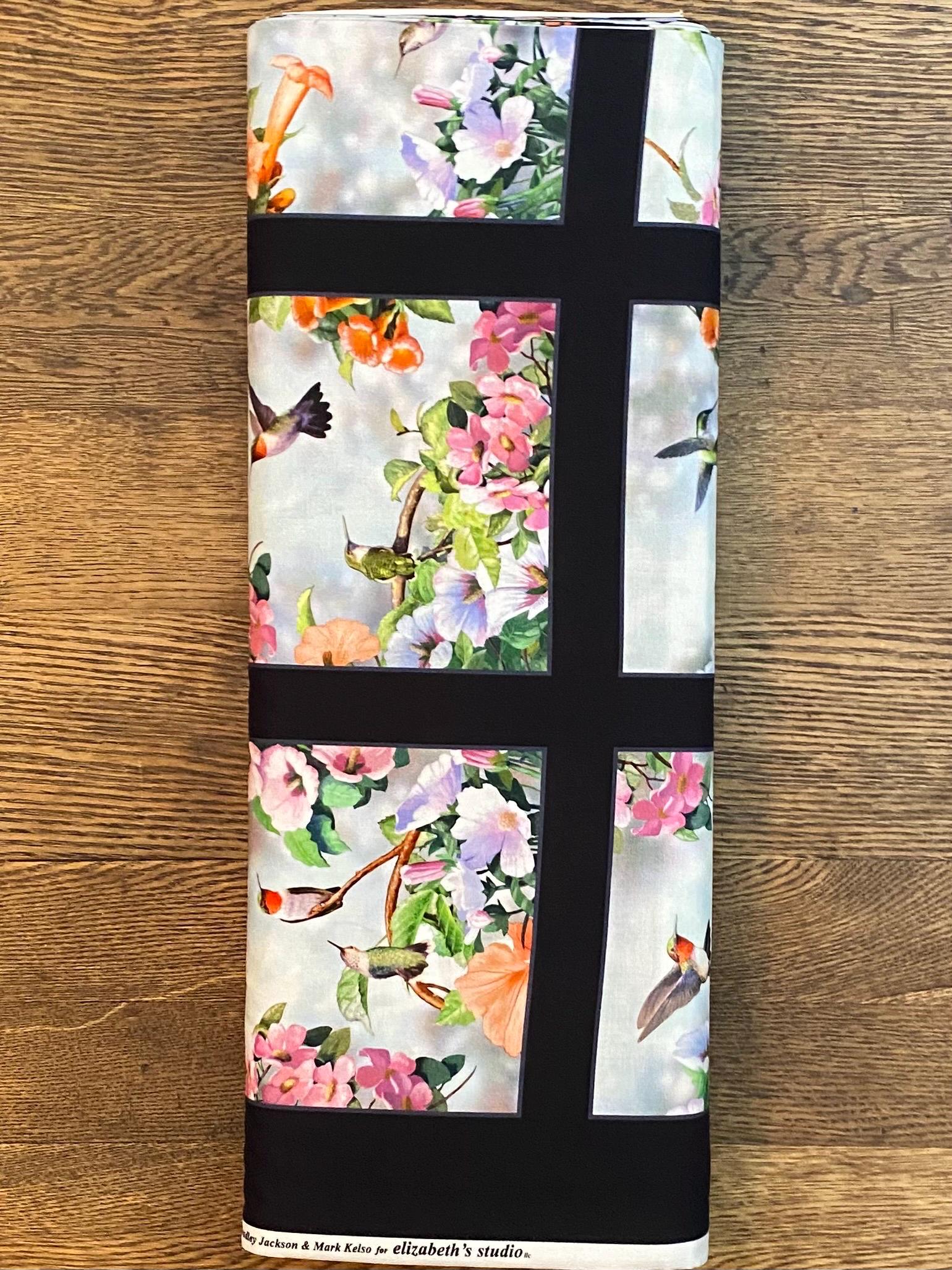 24"x44" Dating Game Hummingbirds Blocks Cotton Fabric Panel - Elizabeth ...