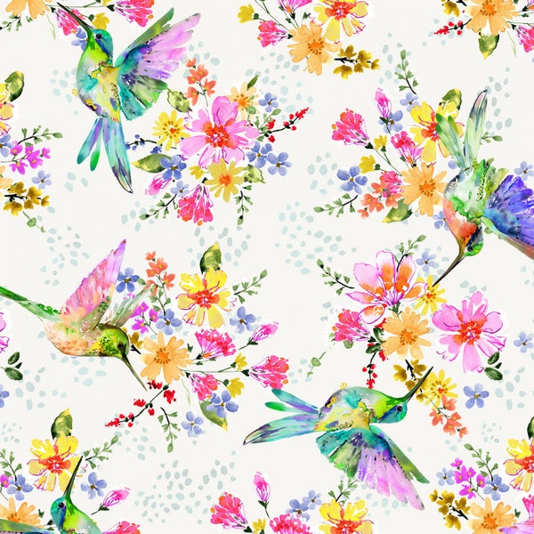 Hummingbird Fabric - Etsy