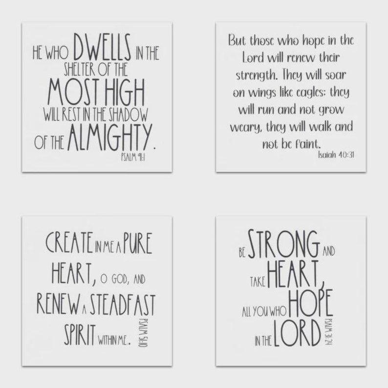 Set of 20 Precut Bible Verses Quilt Cotton Squares - Religious ...