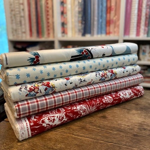 Winter in Snowtown Vintage Snowman Quilt Cotton Fabric Panel by Stacy ...