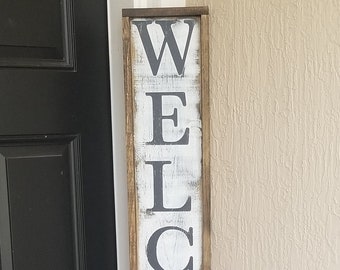 Painted welcome sign | Etsy
