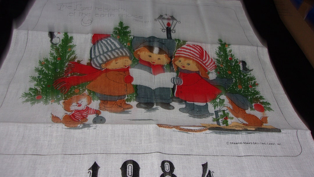 Two Vintage 1984 Calendars Cloth Wall Hanging Calendars Both in ...
