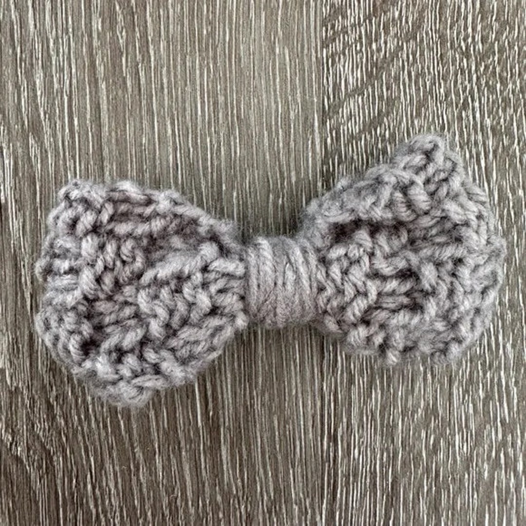 Handmade Fog Grey Hair Bow - Etsy