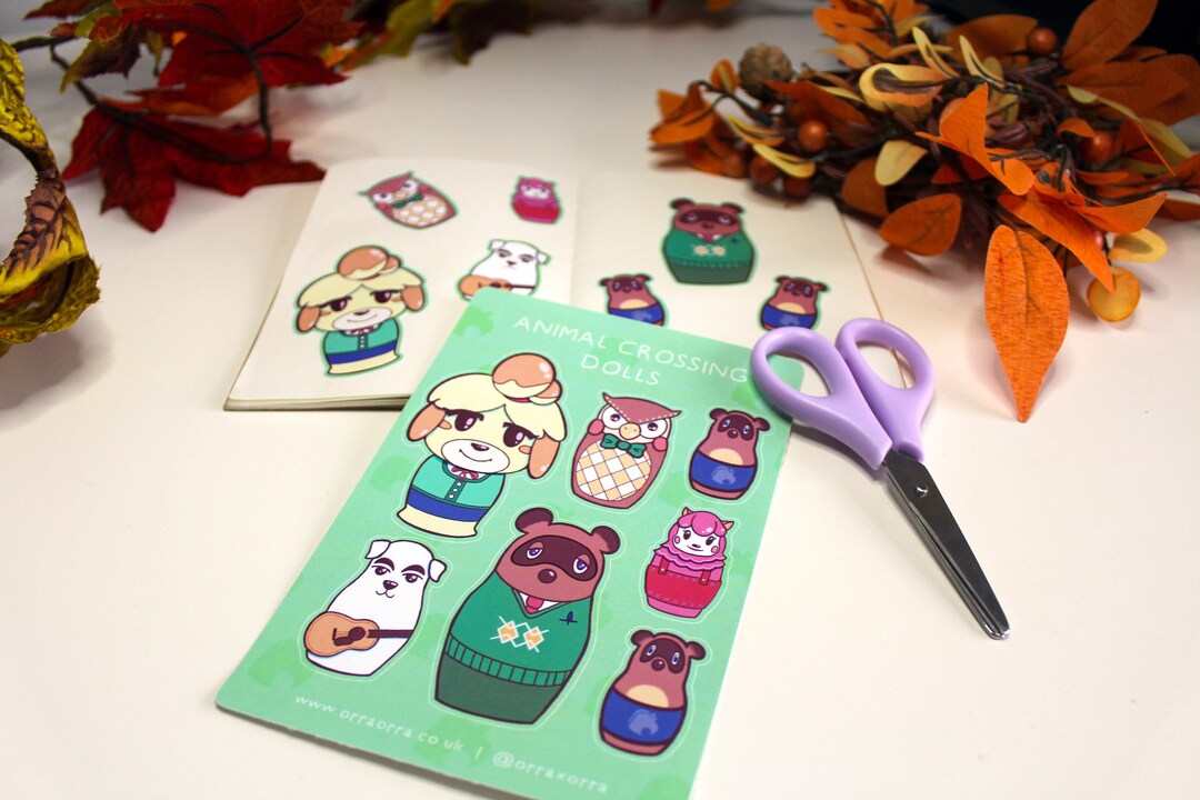 Matryoshka Crossing Sticker Sheet Animal Crossing by - Etsy