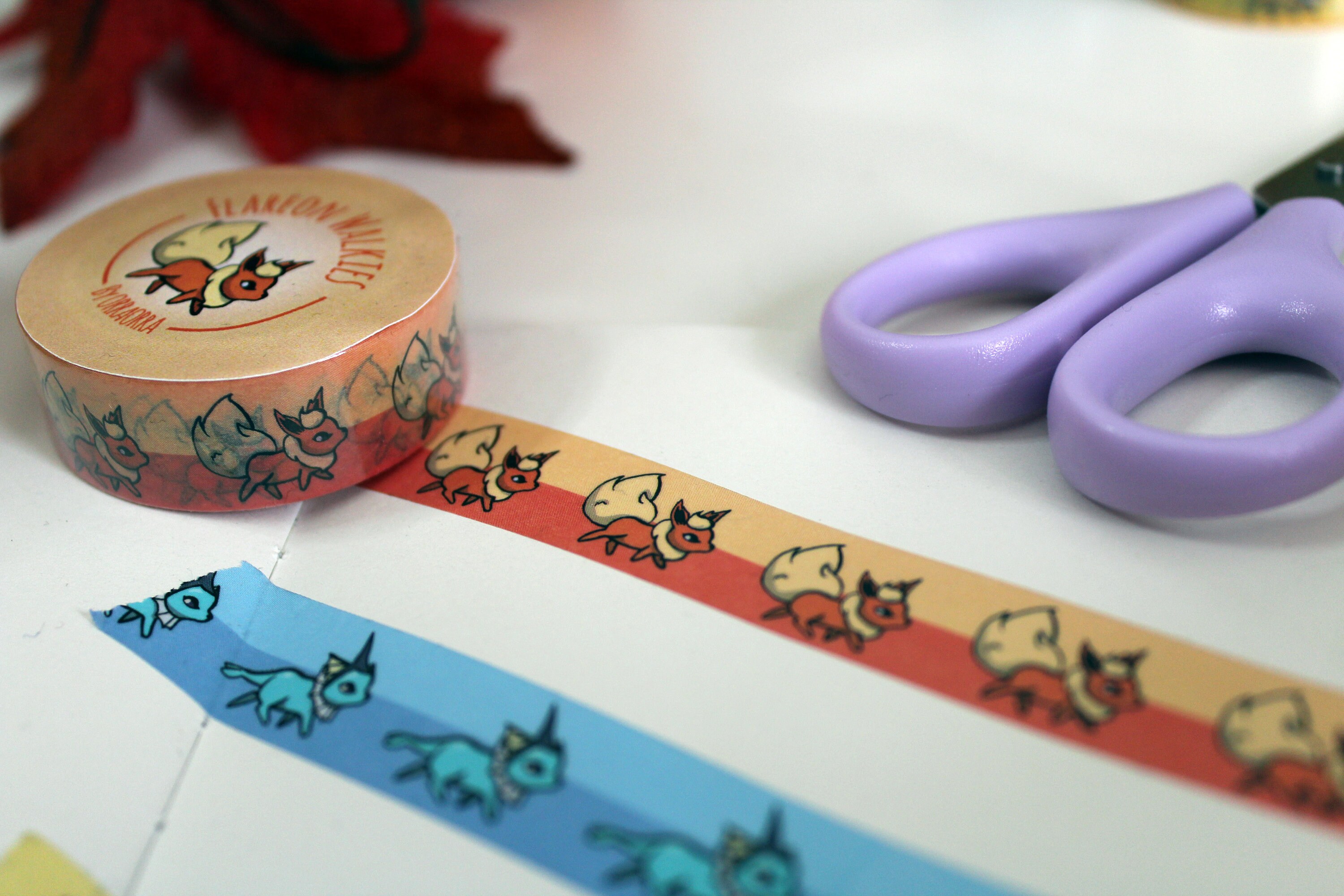 Kawaii Eeveelutions Washi Tape - Pokémon - Flareon, Jolteon & Vaporeon ...