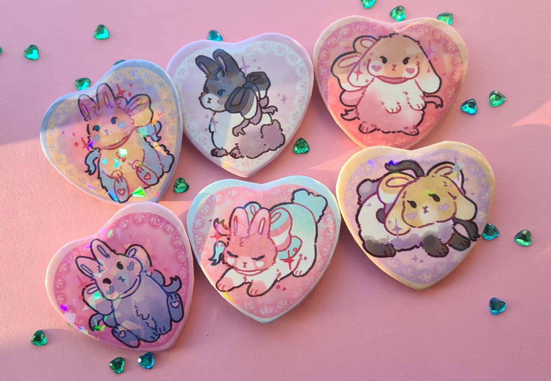 Pride Bunny Holo Pins - Etsy