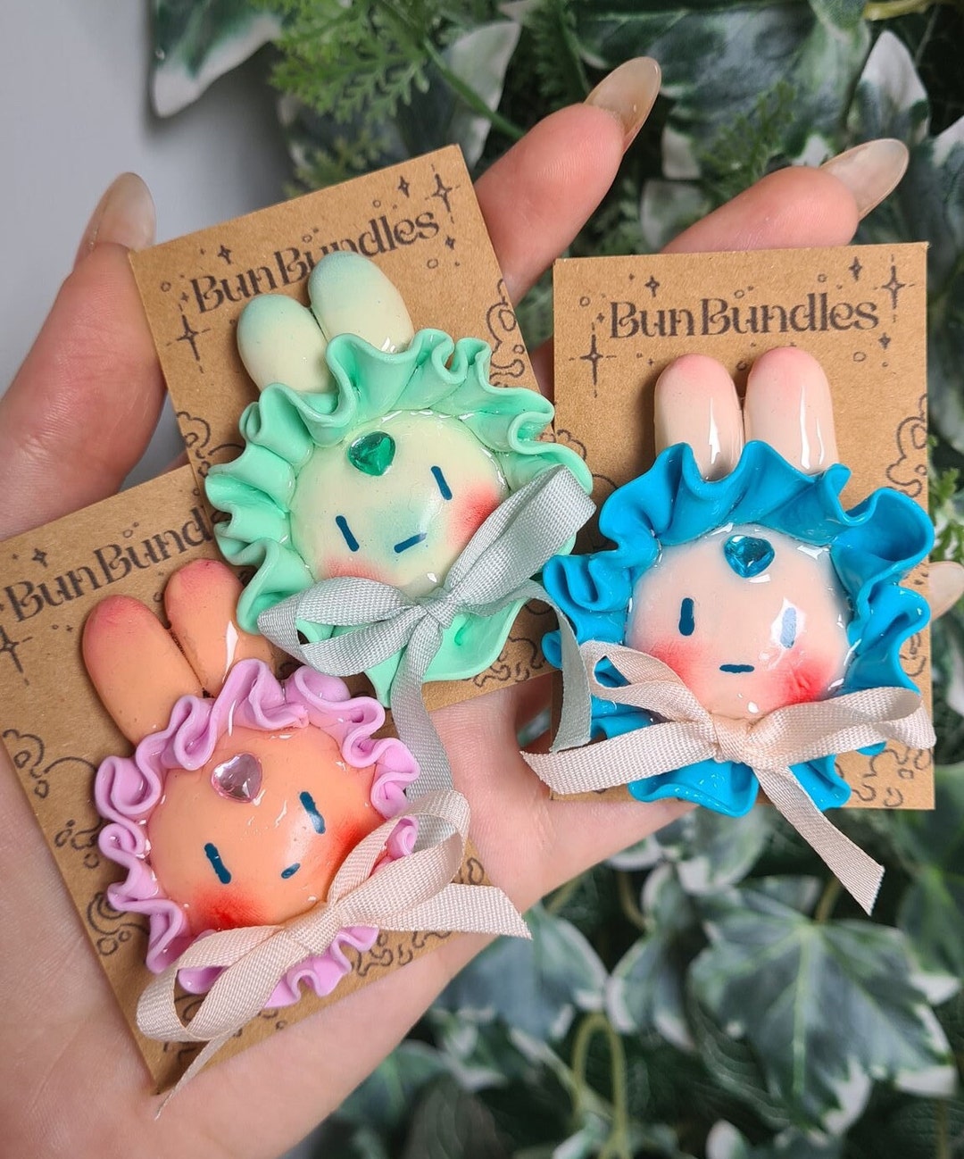 Bun Bundles Polymer Clay Pins - Etsy