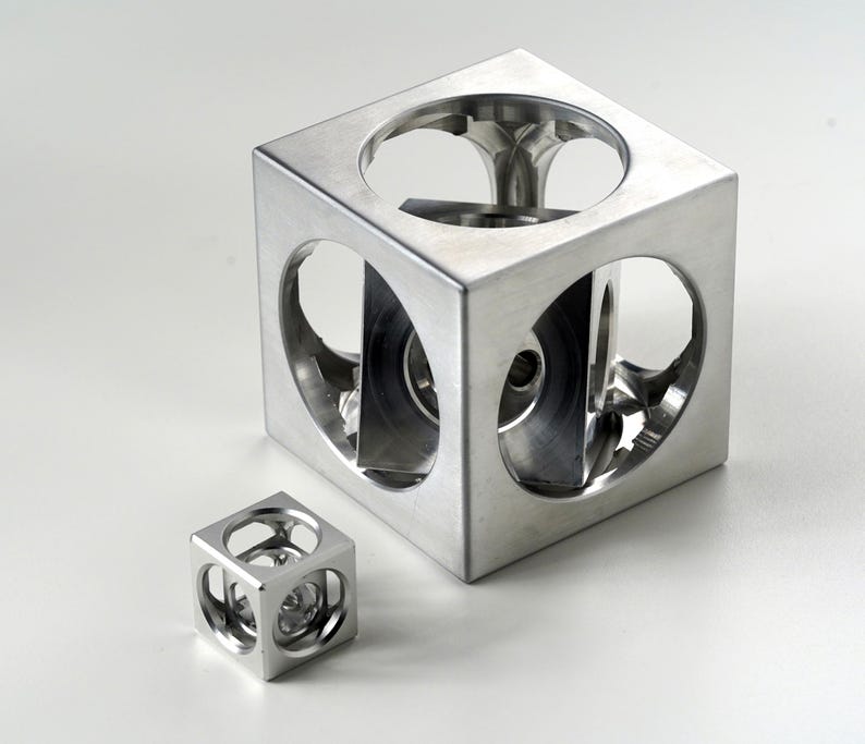 CNC Machined Infinity Cube, Aluminum Fidget Toy, Desktop Table Metal ...