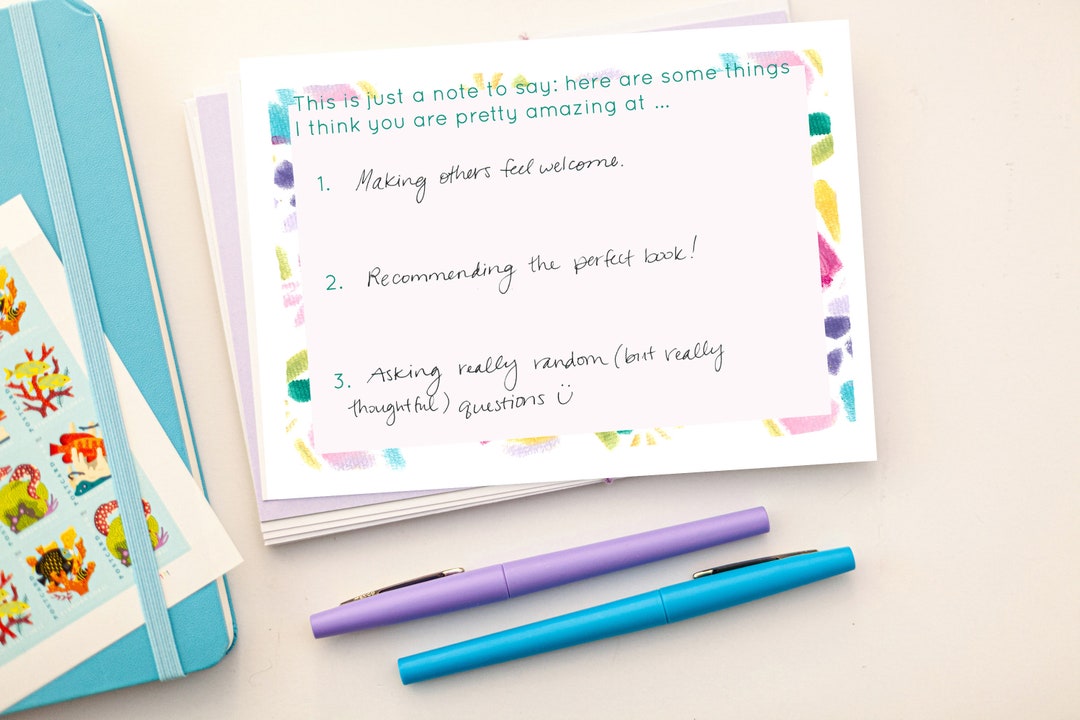 Pen Pal Note Cards (for Grown up Friends!) - Friendship Card Set ...