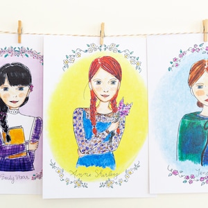 Literary Heroine Banner - Girls Room Decor - Nursery Wall Art - Book ...