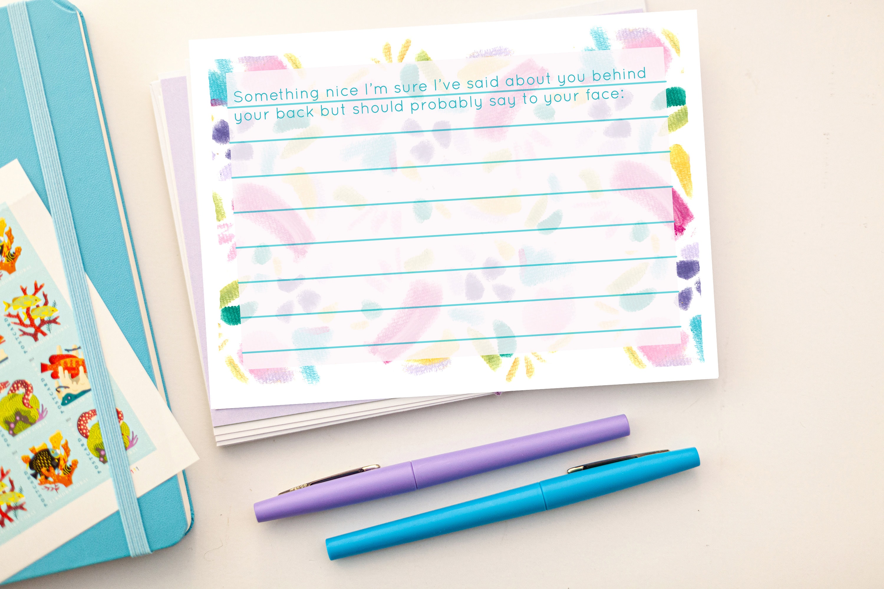 Pen Pal Note Cards for Grown up Friends Friendship Card - Etsy