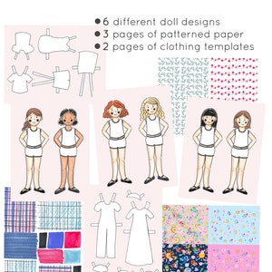 Clothing Design Paper Doll Starter Set - Includes 6 Paper Dolls and ...