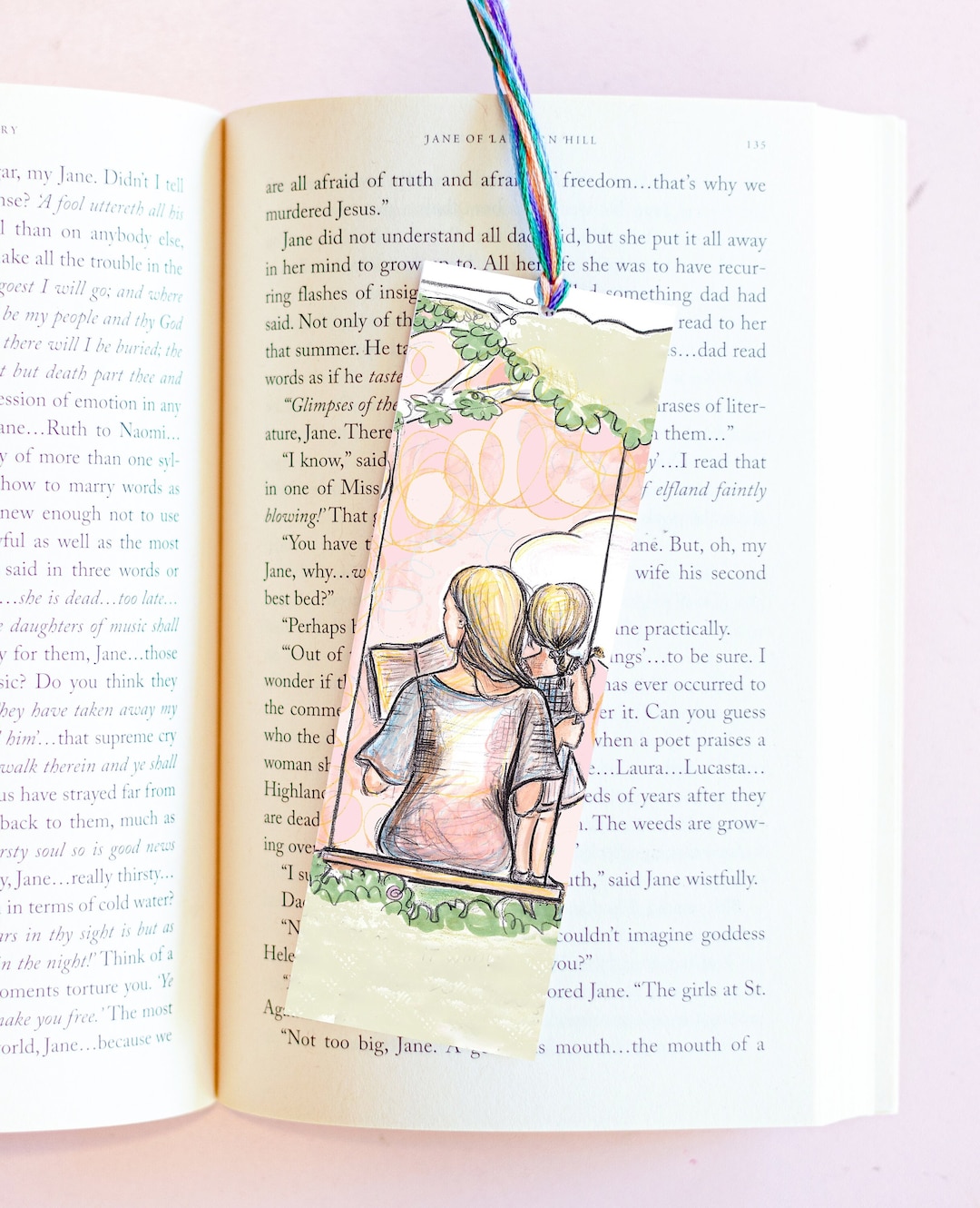 Mother and Daughter Reading Bookmark - Literary Gift - Booklover Gift ...