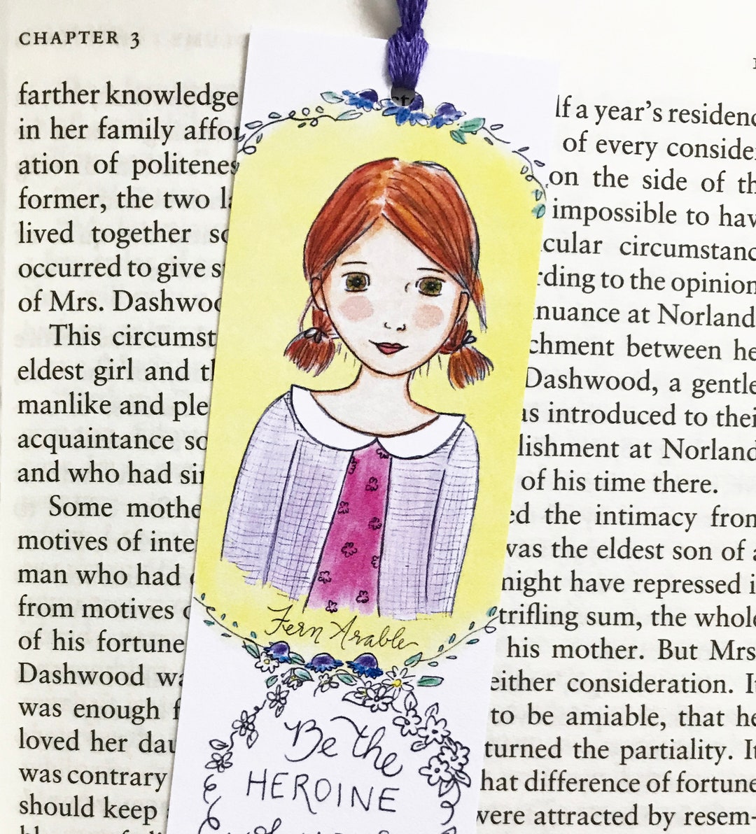Fern Arable Bookmark Charlotte's Web Bookmark Handmade - Etsy