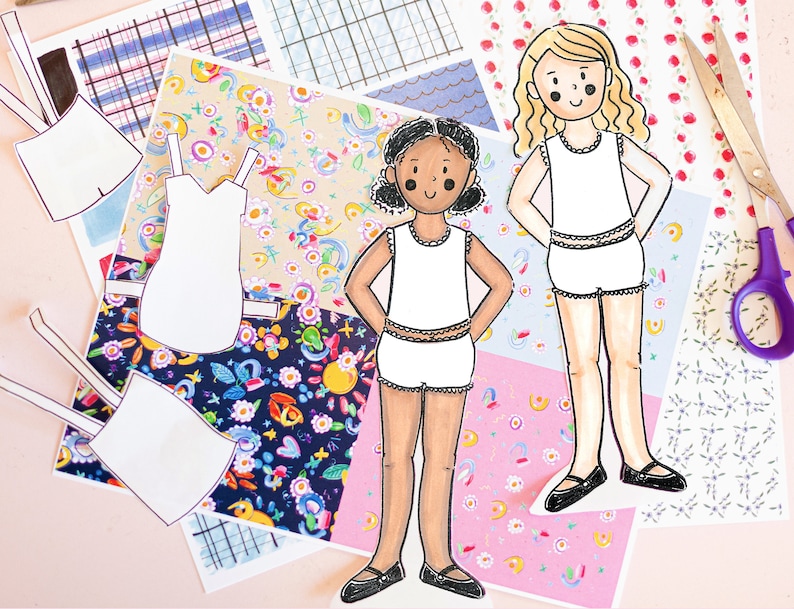 Clothing Design Paper Doll Starter Set - Includes 6 Paper Dolls and ...