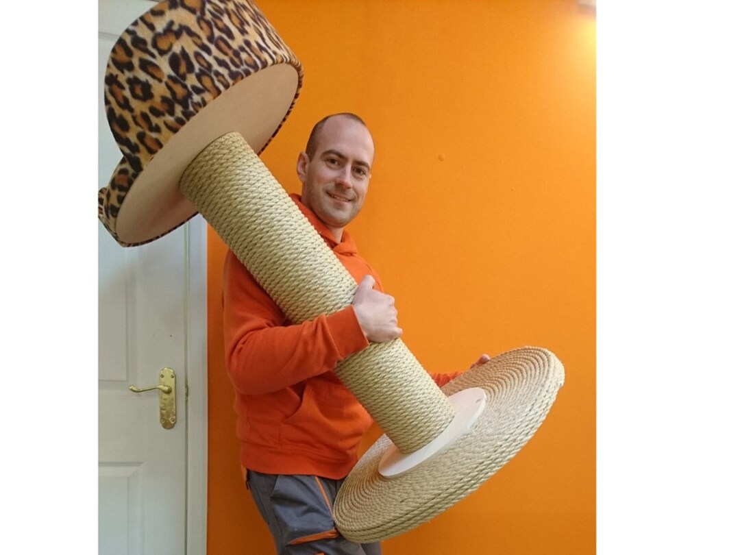 Giant Cat Scratching Post With Large 49cm Bed - Etsy