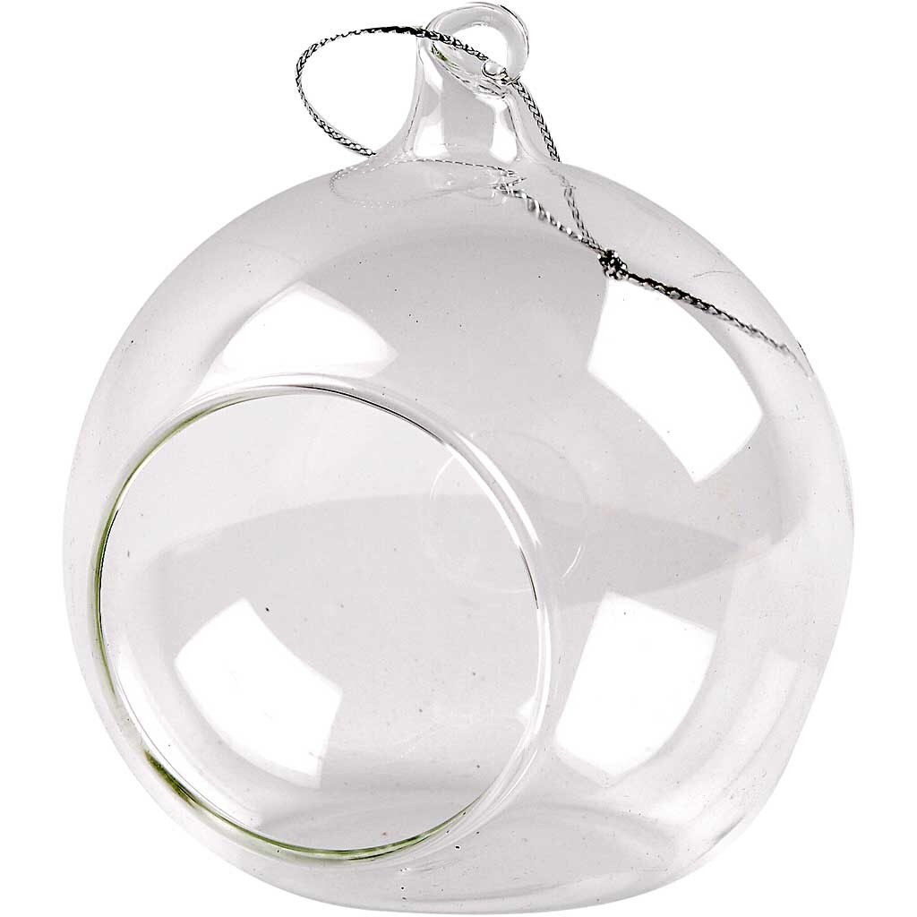 Pack of 6 Round Glass Baubles 8 Cm. Make Your Own Terrarium - Etsy UK