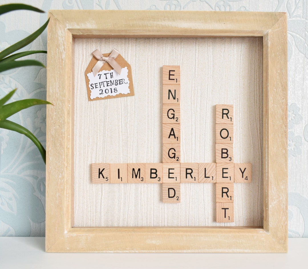 Scrabble Wall Art. Family Tree. Scrabble Frame Gift. Personalised Frame ...