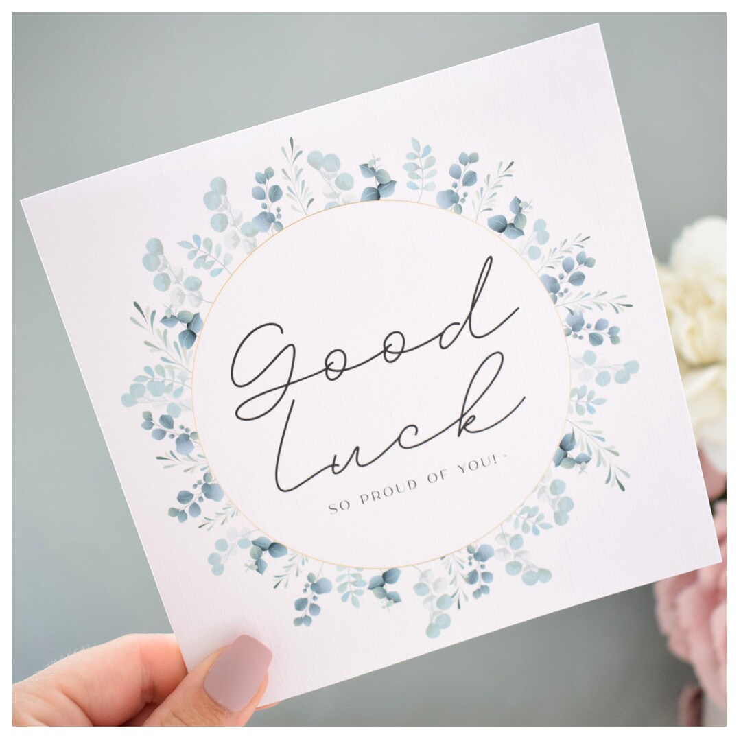Good Luck Card | New House Home | Exams Driving Test | Eucalyptus ...