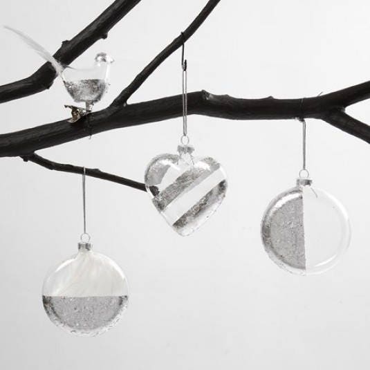 A Box of 6 Flat Glass Round Empty Baubles to Make Your Own Christmas ...