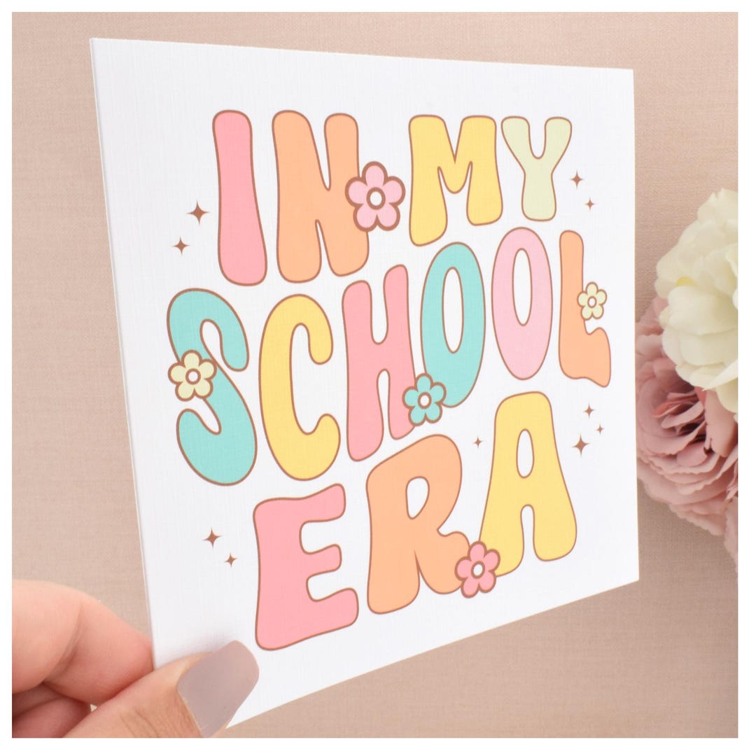 In My School Era | Taylor Swift Eras Card | Neutral Card | New School ...