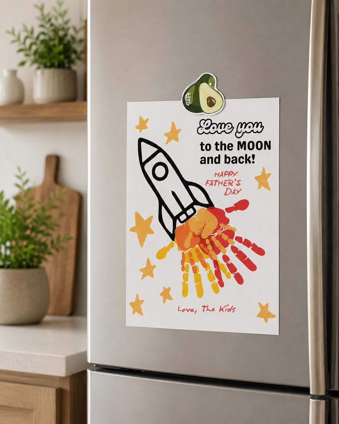 Custom Handprint Art for Dad Personalized Kids Handprint Gift Printable ...