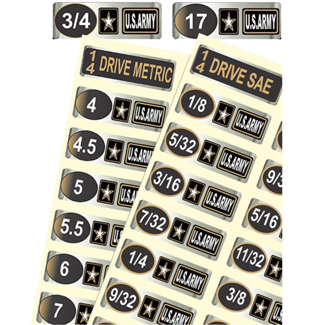 US Army Socket Labels - Perfect for Army Veterans! - Etsy