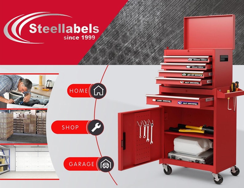 Ultimate Magnetic Toolbox Label Set - 90 Labels for Organizing Box ...