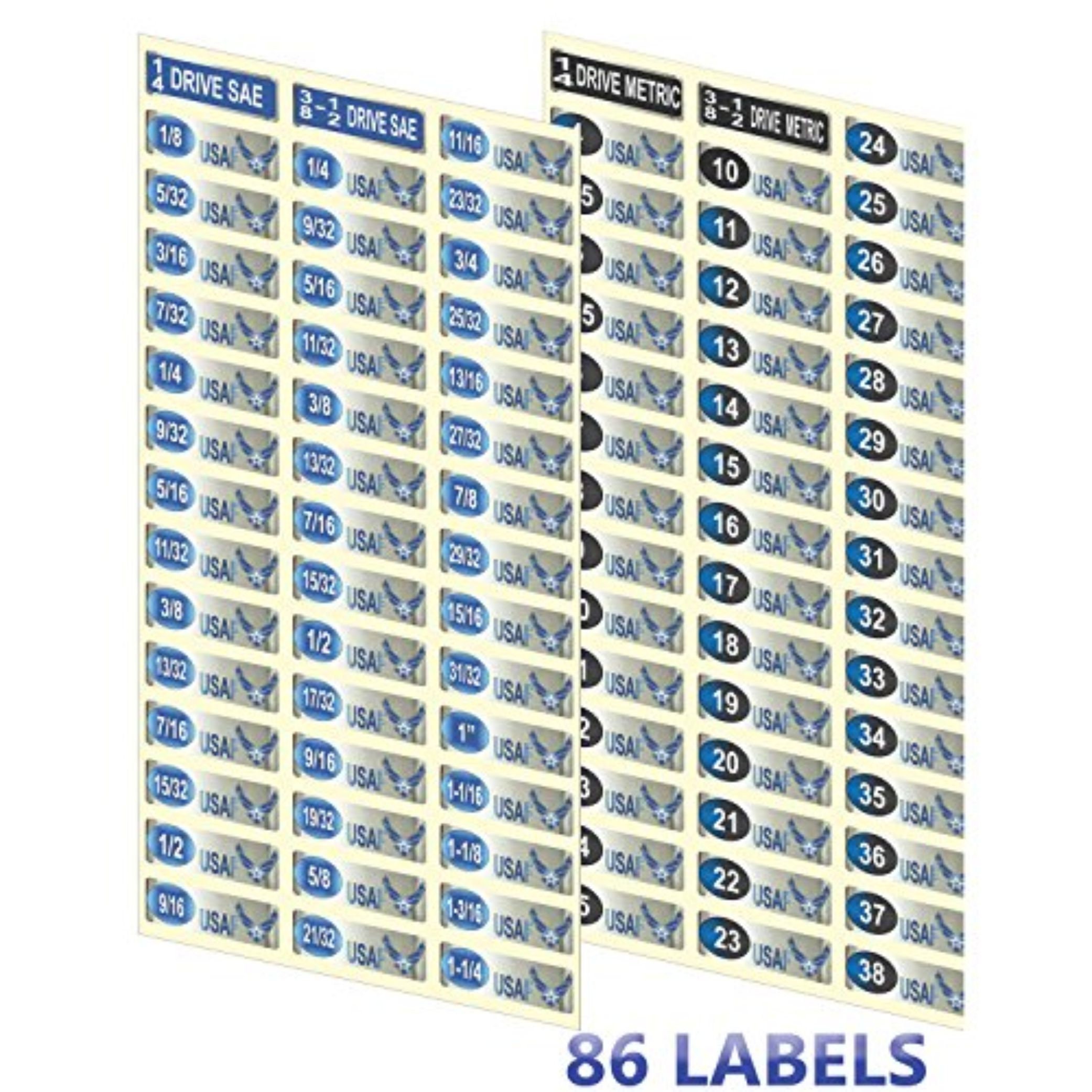 USAF Socket Labels - US Air Force - Perfect for USAF Veterans! - Etsy