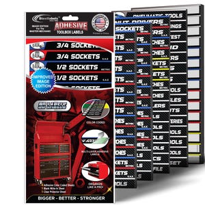 Ultimate Adhesive Toolbox Label Set - 90 Labels for Organizing Box ...