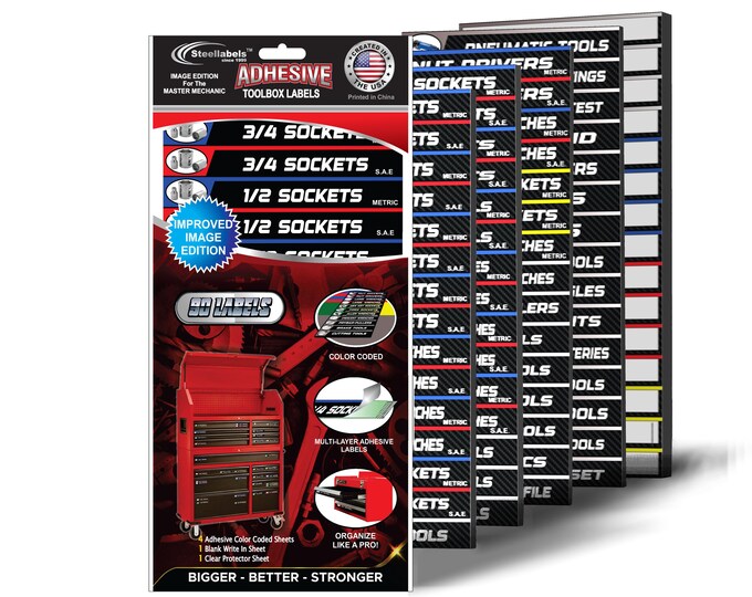 Ultimate Magnetic Toolbox Label Set 90 Labels for Organizing Box ...