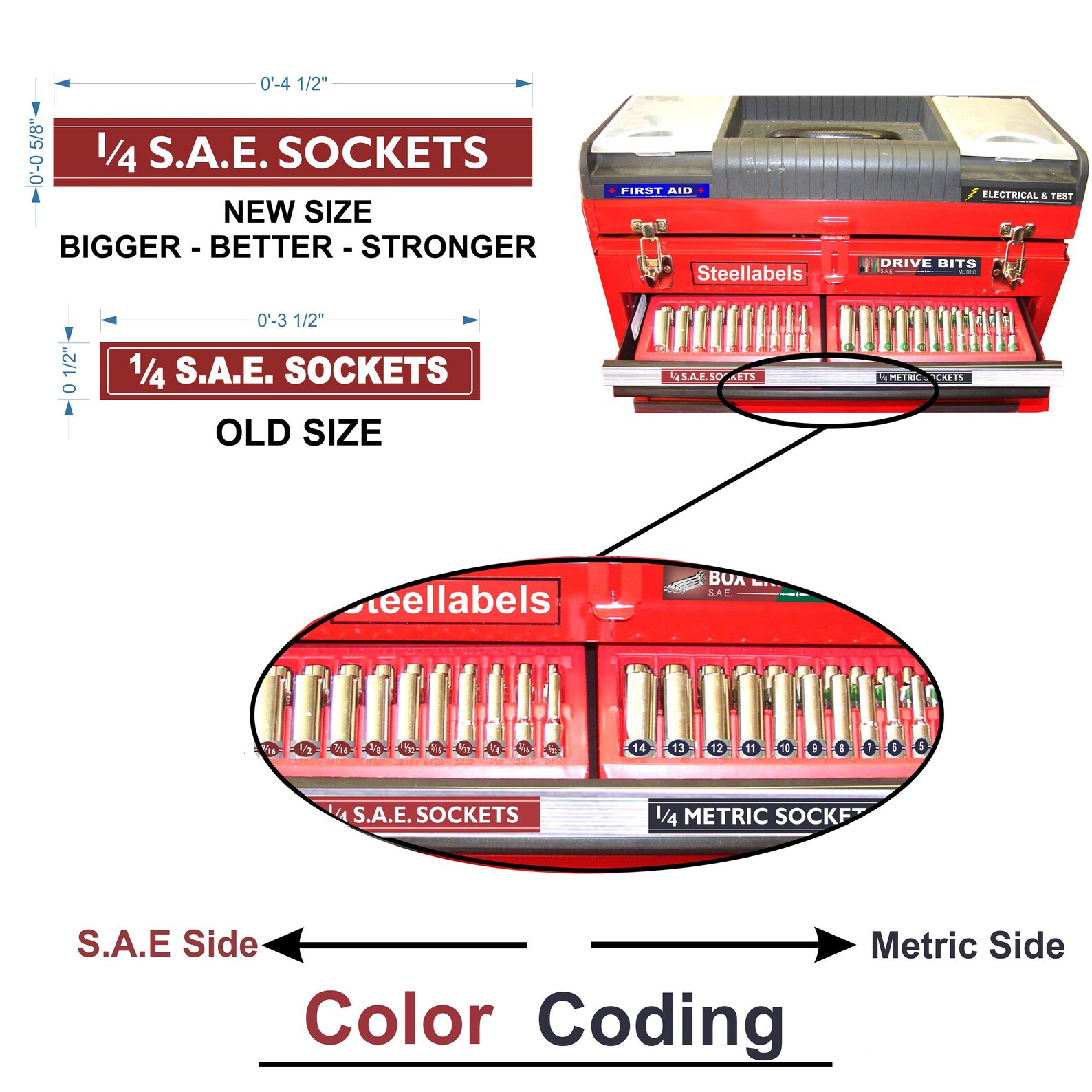 Blue Magnetic Tool Box Organizer Labels - Etsy