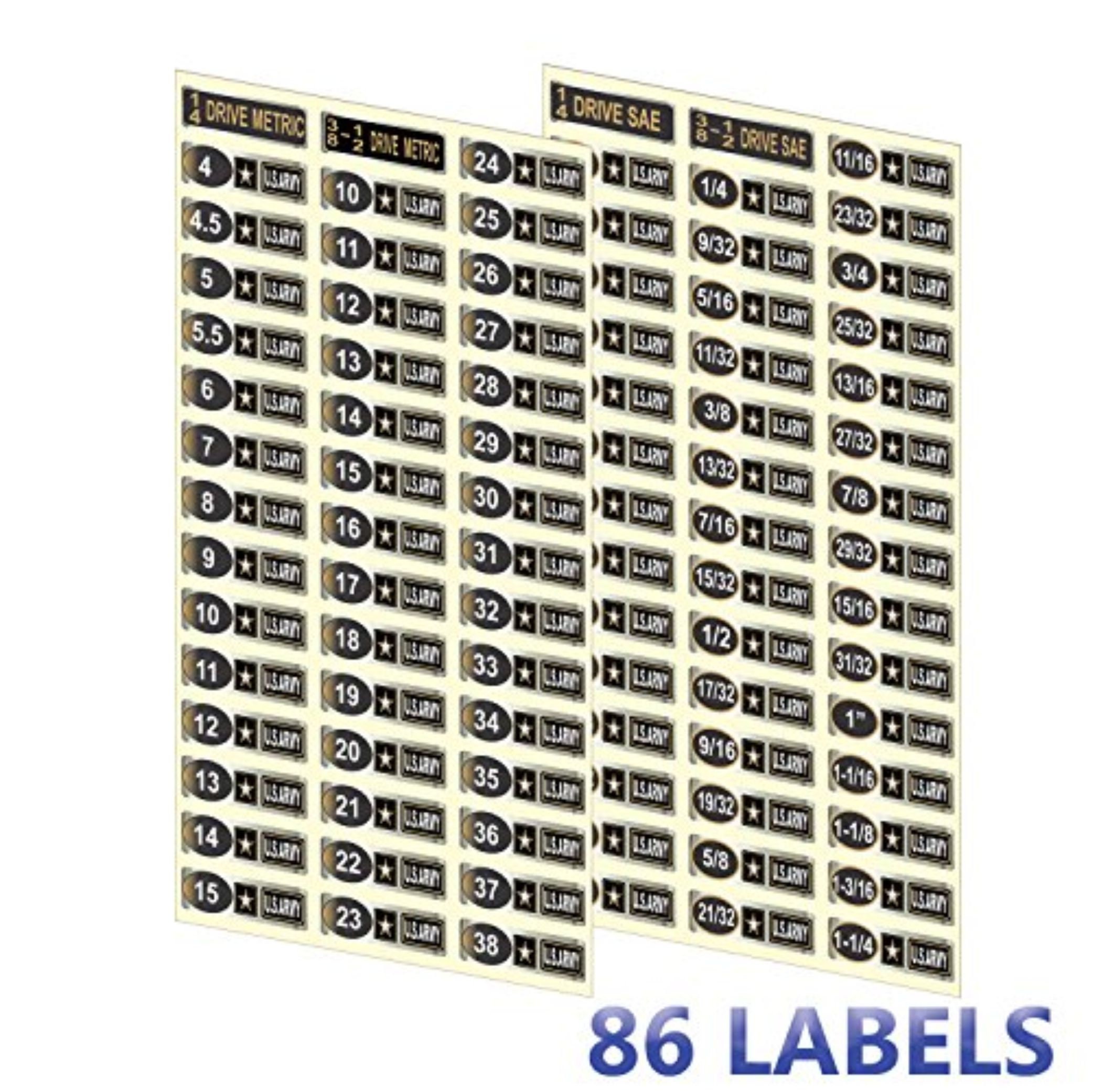 US Army Socket Labels - Perfect for Army Veterans! - Etsy