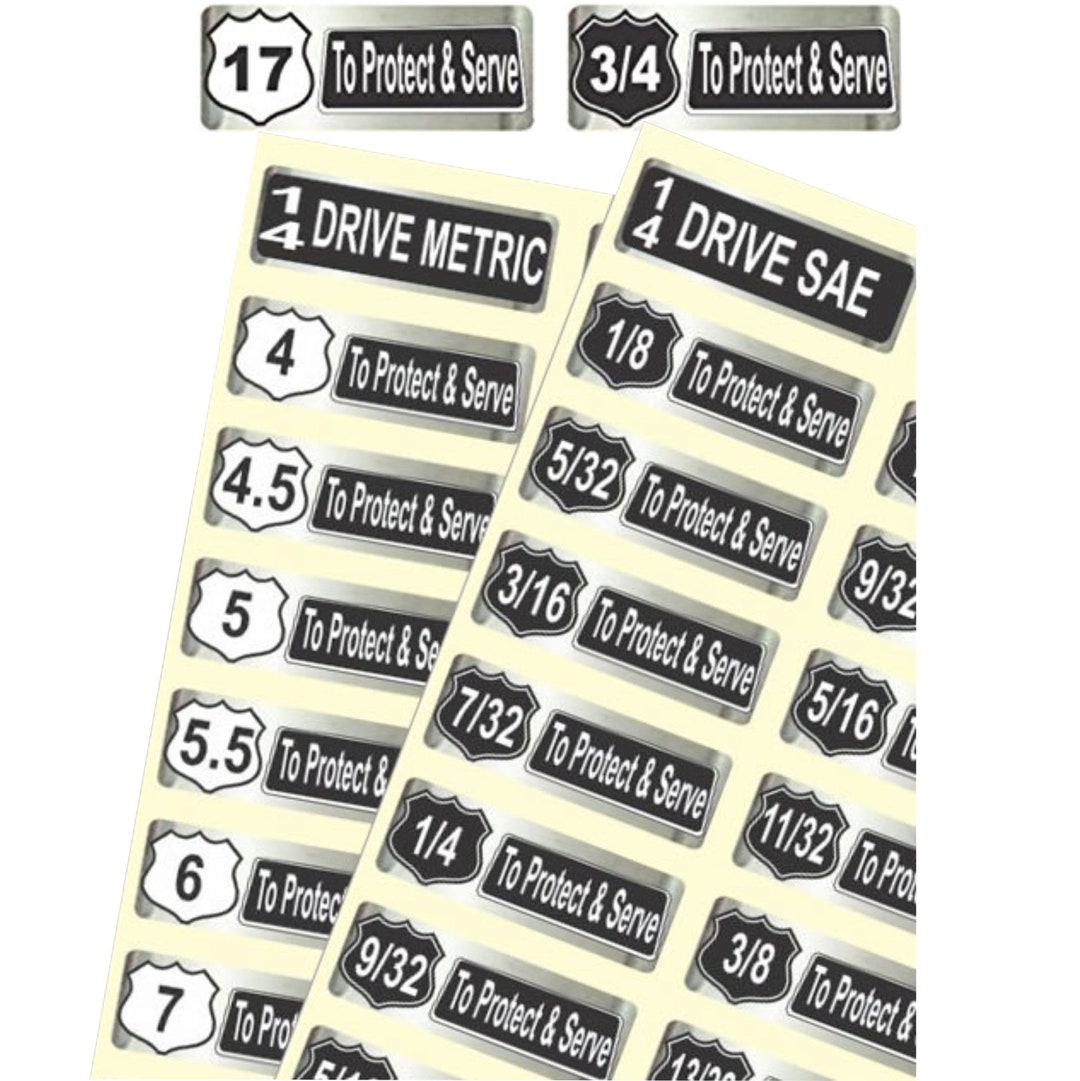 Police/law Enforcement Socket Labels - Etsy
