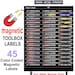 Ultimate Magnetic Toolbox Label Organizer Set for Tool Chest, Boxes ...