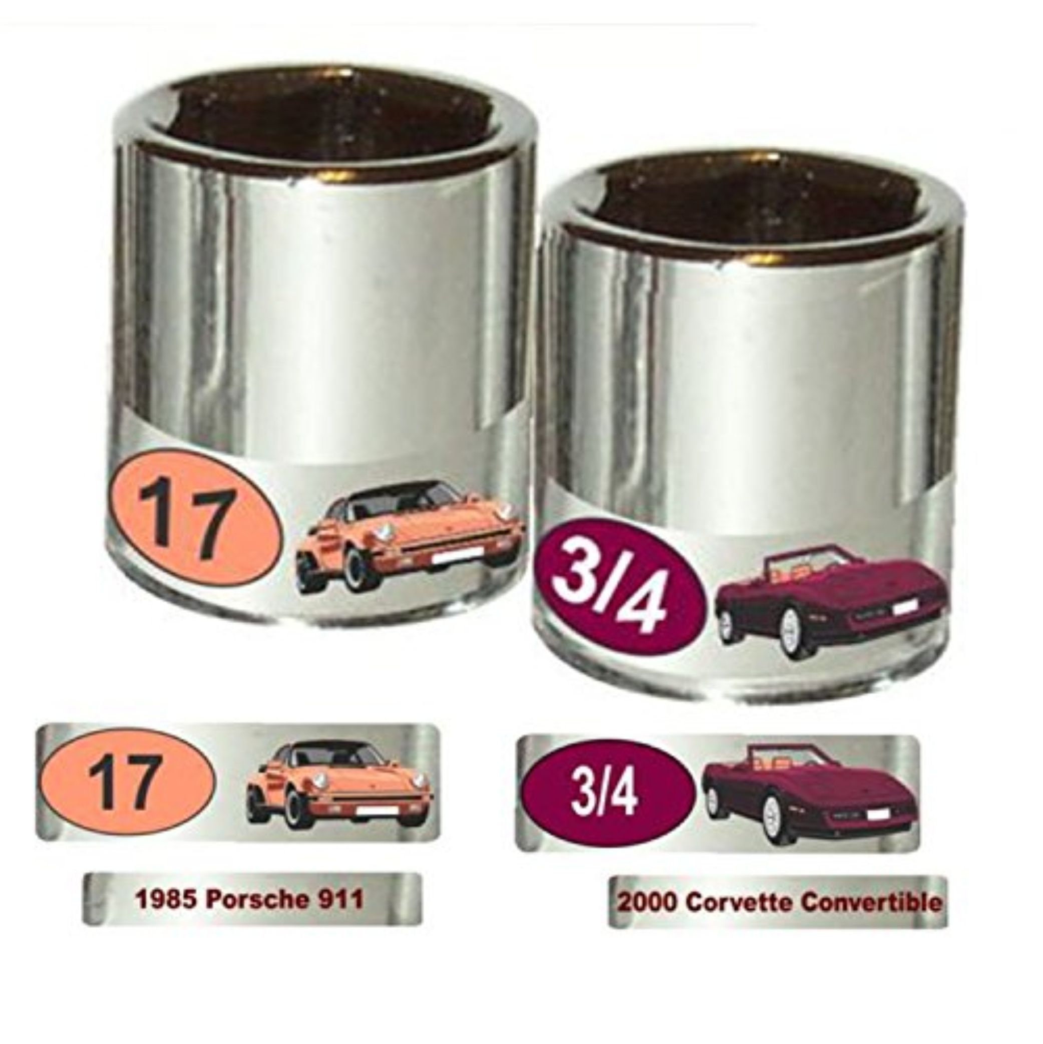 Sports Car Decals Limited Edition CHROME SOCKET LABELS - Etsy