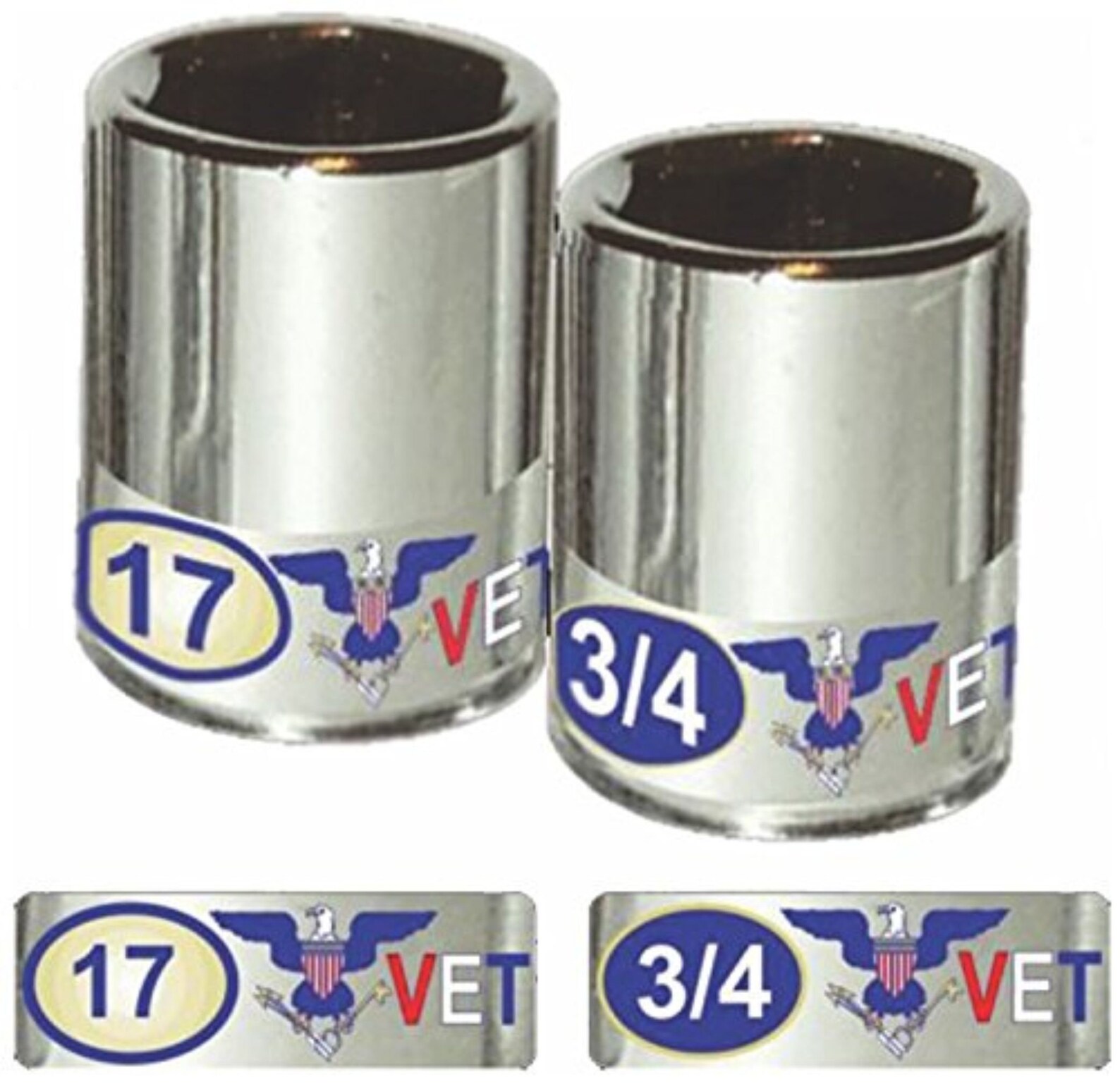 Limited Edition Veteran Chrome Socket Labels for Our Nations Hero's ...