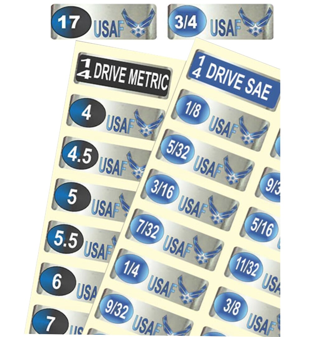 USAF Socket Labels - US Air Force - Perfect for USAF Veterans! - Etsy