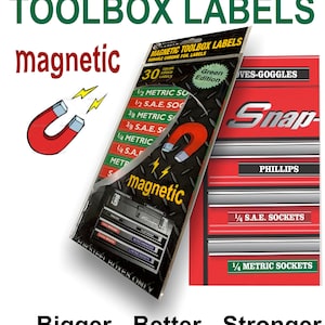 Green Magnetic Toolbox Labels - Organize Your Toolbox! - Etsy