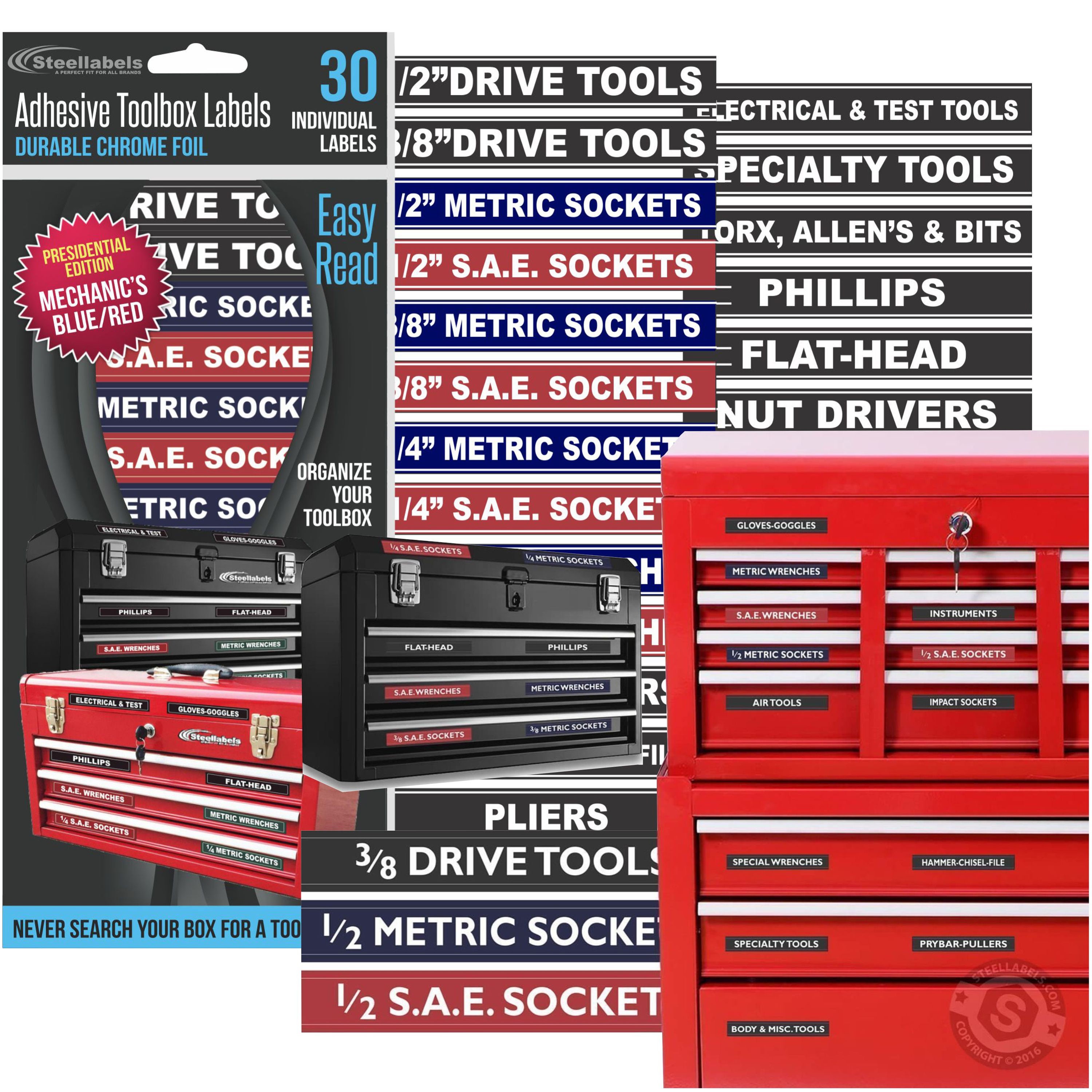 Blue Adhesive Toolbox Labels - Organize Your Toolbox! - Etsy