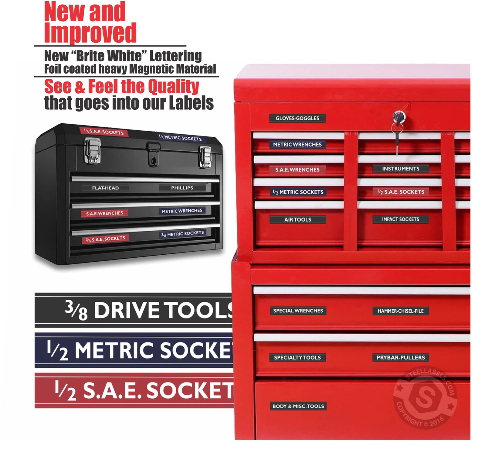 Blue Magnetic Tool Box Organizer Labels - Etsy