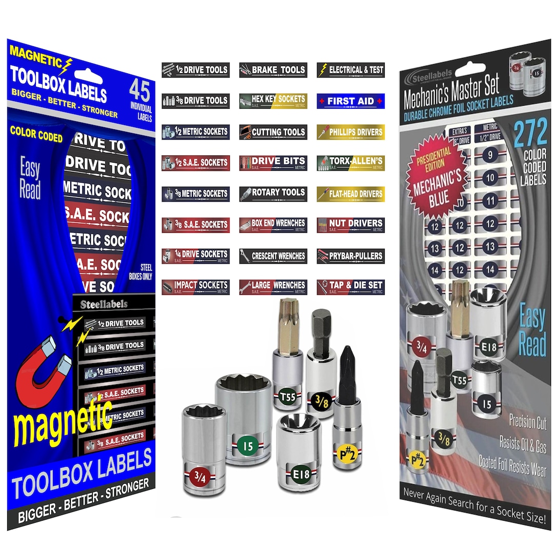 Ultimate Magnetic Toolbox Label Combo - Blue Edition - Etsy