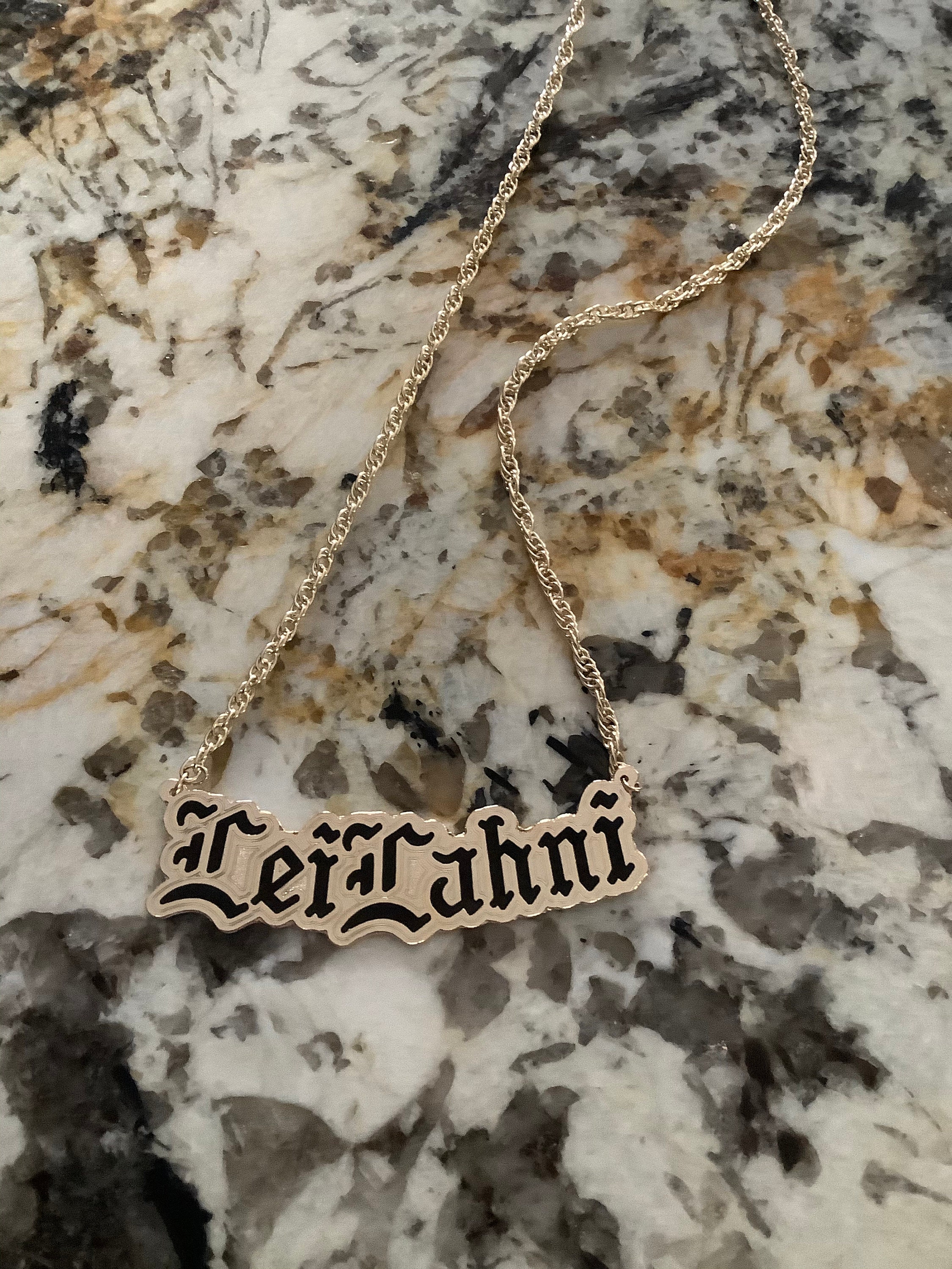 Personalized Gold Filled Name Plate With Cut Out Border - Etsy