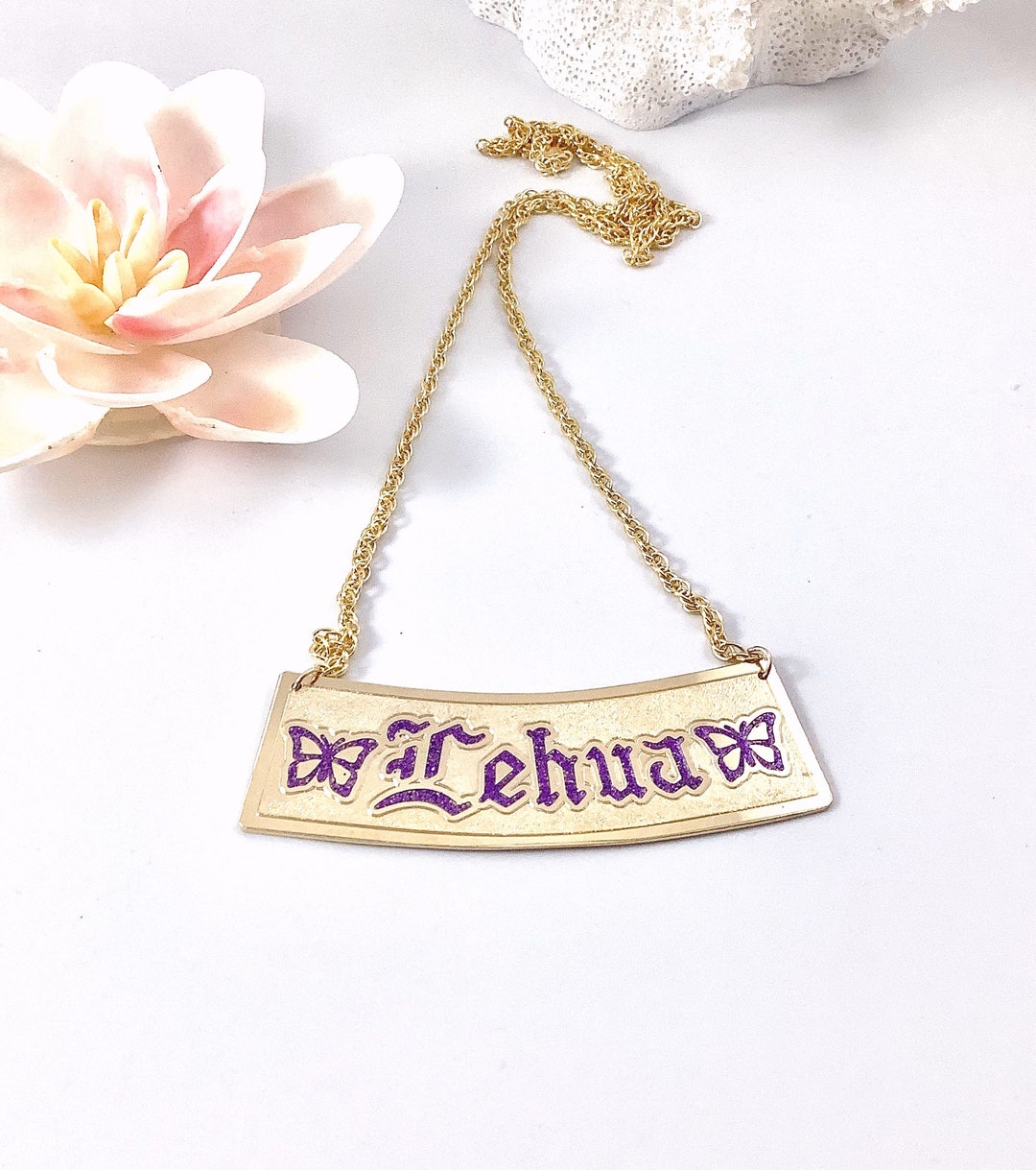 Gold Filled Nameplate With Designs - Etsy