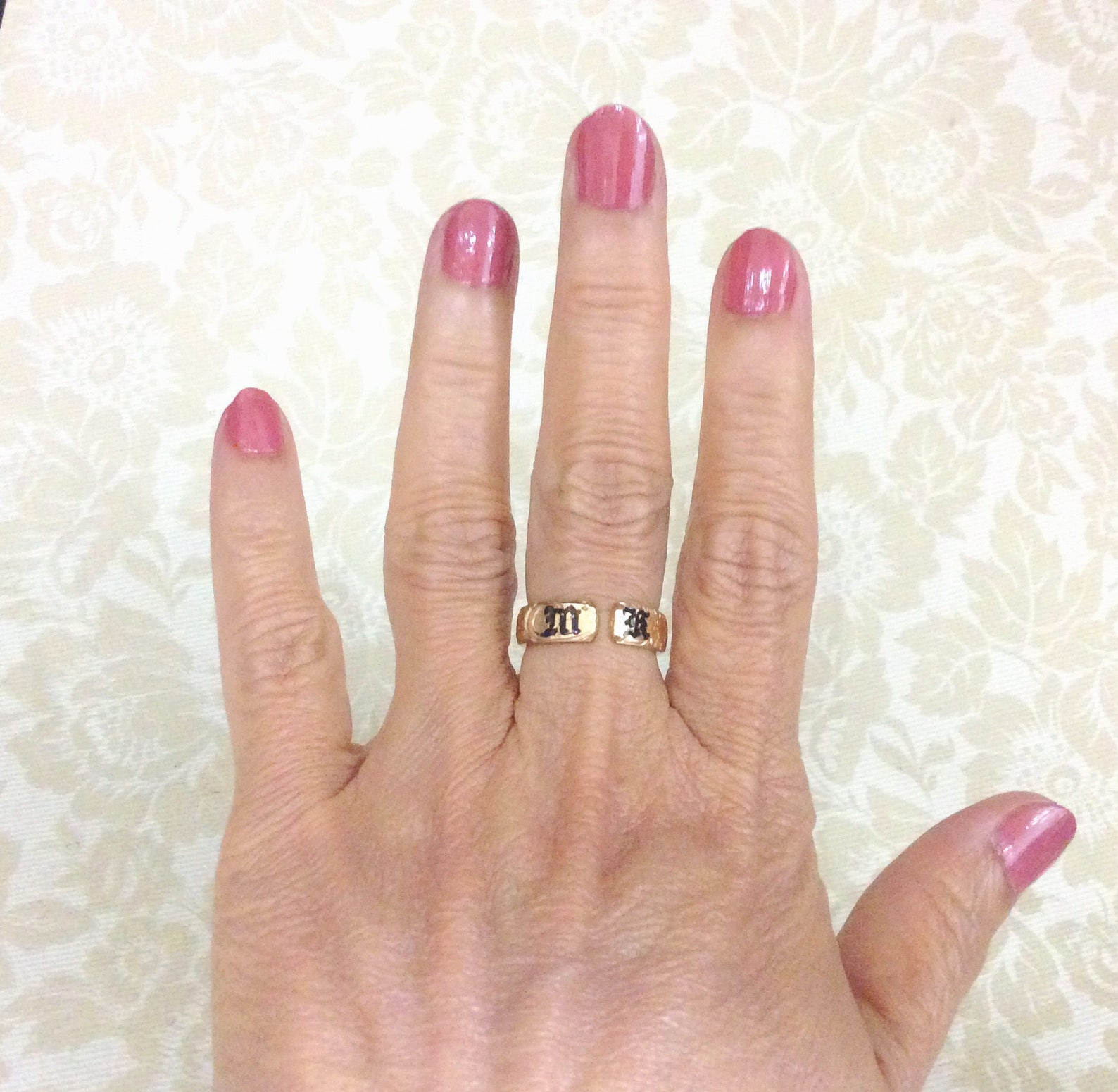 5mm Hawaiian Gold Filled Couple Initials Ring - Etsy